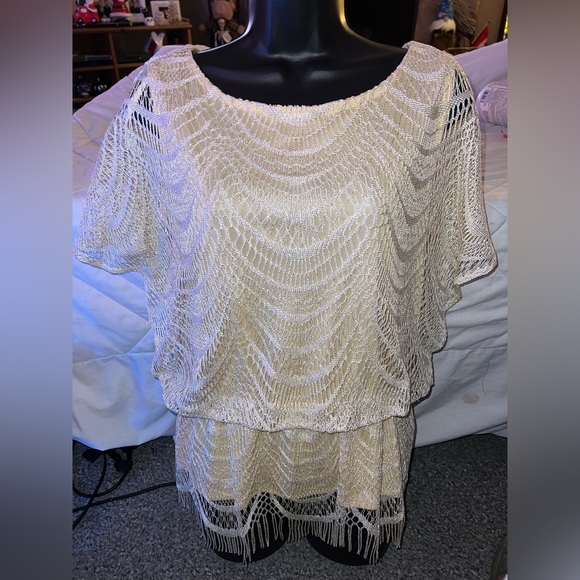 Laura | Tops | Laura Petite Crocheted Sparkly Top | Poshmark